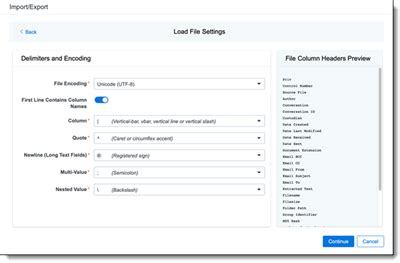 Document Load File Import