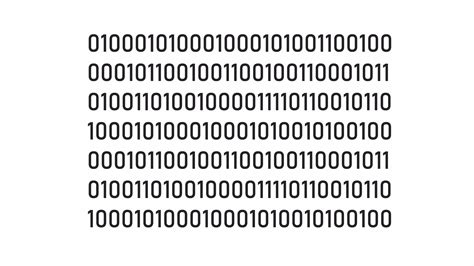 Codificación Binario Código Bw Contorno 2d Elemento Animación Programación Ciberespacio