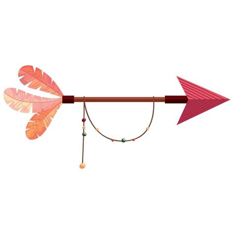 Arrow With Feathers Boho Style 16763825 Vector Art At Vecteezy