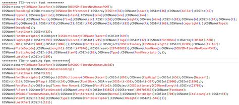 Pdf Encoding Entry In Non Symbolic Truetype Font Got Pac Error Unable To Identify The Reason