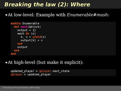 Functional Programming With Ruby Ppt