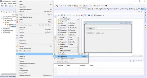 Eclipse Windowbuilder Tutorial Gateway Vonny Sheelah