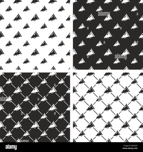 Old Megaphone Seamless Pattern Set Stock Vector Image And Art Alamy