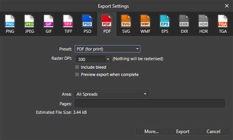 Pdf Export Options Page Layout Numbering And Properties Pre V