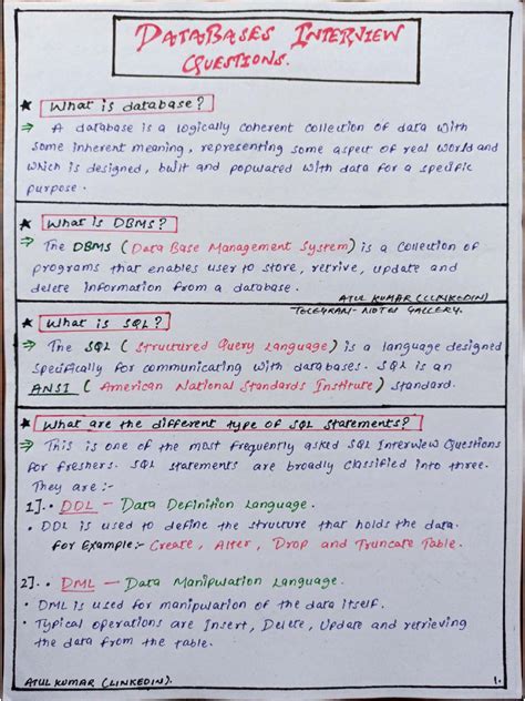 Databaseinterview Series Pdf
