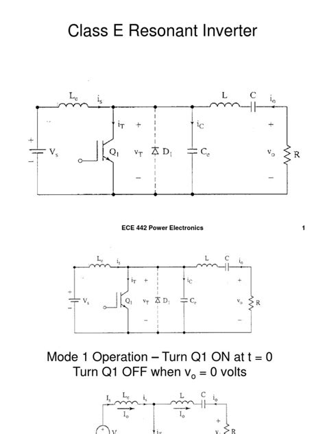Class E Resonant Inverter Power Electronics Power Inverter