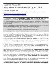 BigDataAnalytics Assignment1-IB9KW0 Occasion1.pdf - Big Data Analytics: Assignment 1 - Hurricane ...