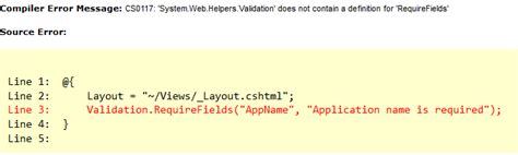 C Aspnet Mvc Error Systemwebhelpersvalidation Does Not