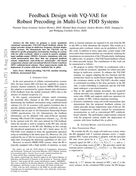 PDF Feedback Design With VQ VAE For Robust Precoding In Multi User FDD Systems