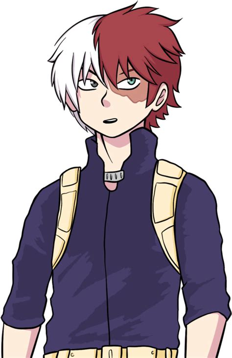 download halfand half hero todoroki illustration png