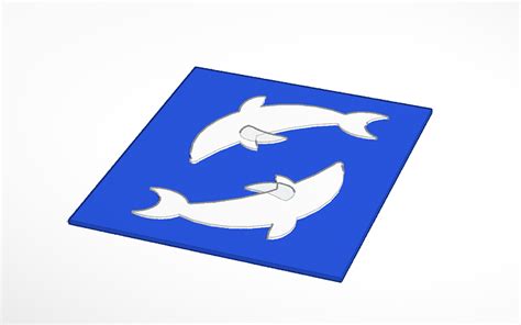 3d Design Dolphin Poster Dolphinben Tinkercad