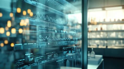 Data Visualization In A Modern Laboratory Premium Ai Generated Image