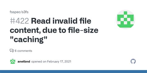 read invalid file content due to file size caching · issue 422