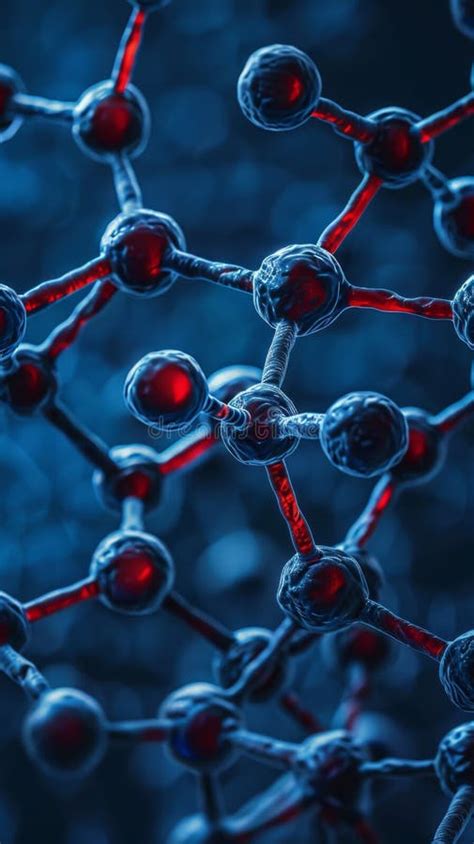 Highly Detailed Molecular Structure Featuring Interconnected Atoms In