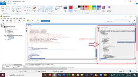 Request Soap Ui Returning 11200 Ok But Empty Response Works