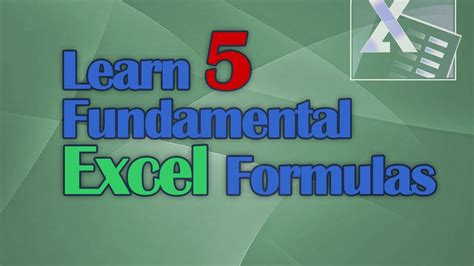 5 Basic Excel Formula For Beginners Youtube