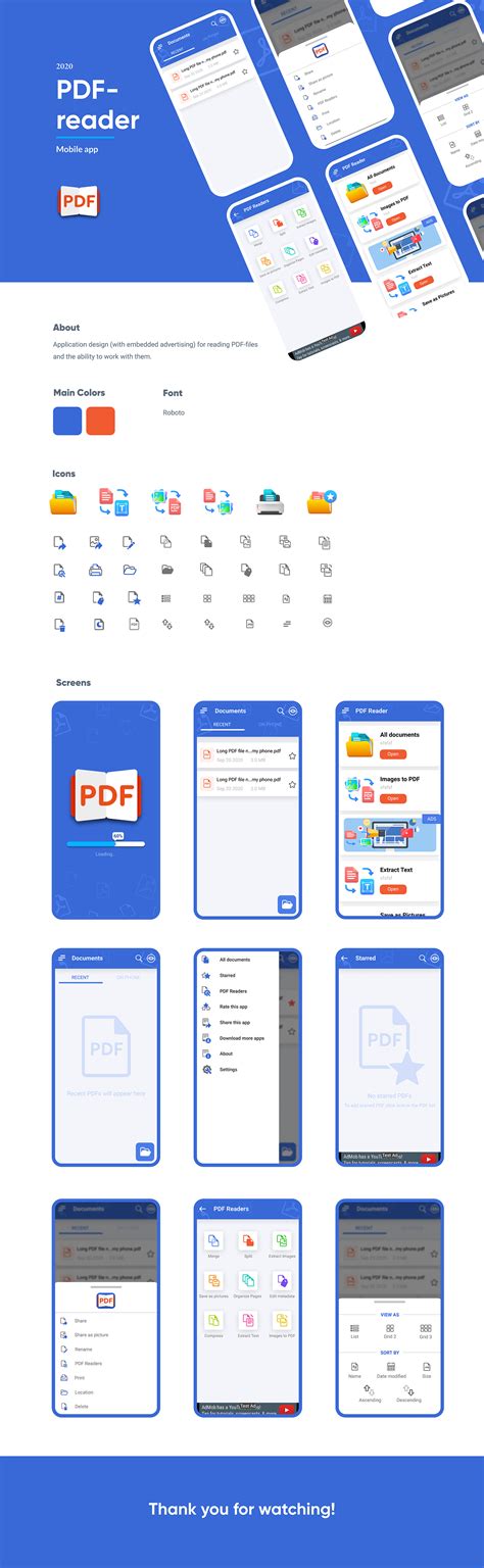 PDF Reader Mobile App On Behance