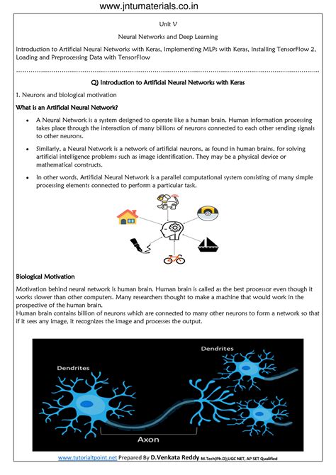 Jntuk R ML UNIT V This Only Notes Of Unit Unit V Neural Networks And Deep Learning Studocu