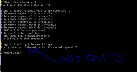 Chkdsk Exitsquits In The Middle Of Stage 2 Super User