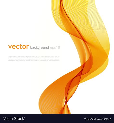 Abstract Colorful Background With Orange Wave Vector Image