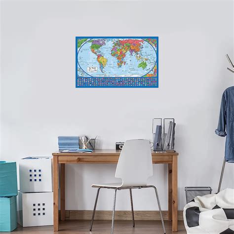 Palace Learning Equal Earth World Map Poster True Relative Size