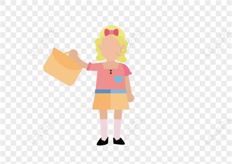 플랫 만화 외국 노란 금발의 학생 제자 Png 일러스트 무료 다운로드 Lovepik