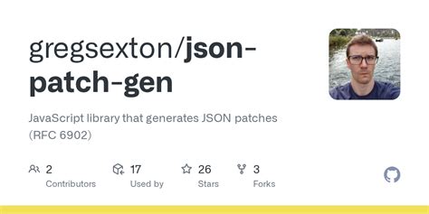 GitHub Gregsexton Json Patch Gen JavaScript Library That Generates JSON Patches RFC 6902