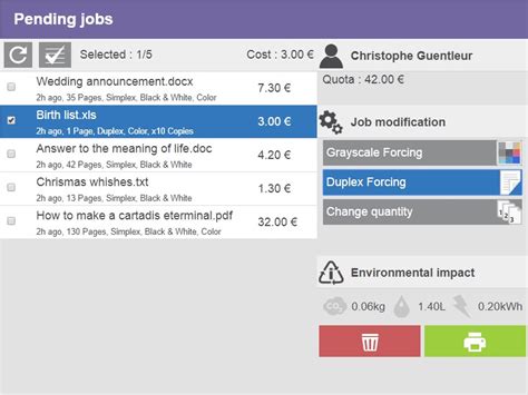 HP Embedded Terminal Gespage Print Management Software