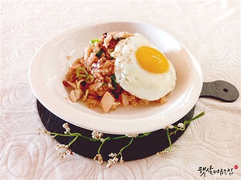 간장 오징어볶음밥 만드는법 굴소스해물 한그릇요리