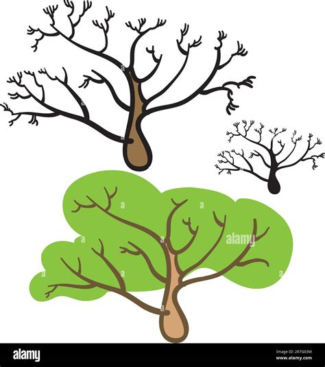 Large Lonely Tree Stock Vector Images Alamy