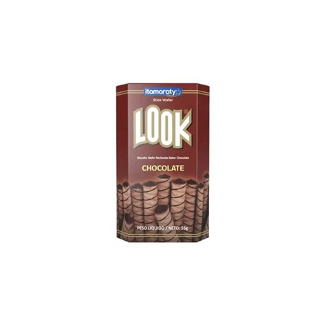 Biscoito Look Waffer Chocolate 55 Grs Shopee Brasil
