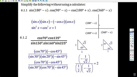 Q6 1 Trig Angle Reduction Youtube