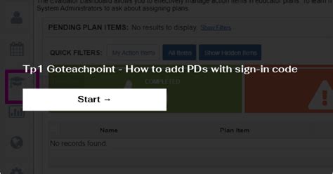 tp1 goteachpoint how to add pds with sign in code
