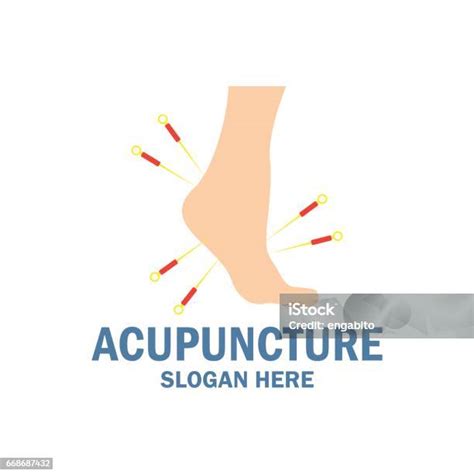 텍스트 공간을 귀하의 슬로건에 대 한 침술 치료 아이콘 슬로건 벡터 일러스트 레이 션 건강 진단에 대한 스톡 벡터 아트 및 기타 이미지 건강 진단 건강관리와 의술