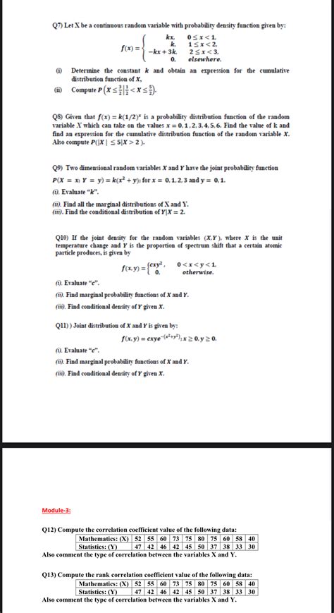 Solved Q7 ﻿let X Be A Continuous Random Variable With