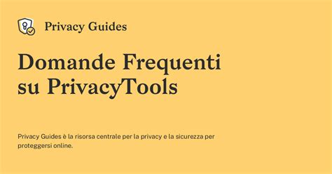 privacytools faq privacy guides