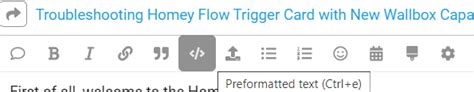 troubleshooting homey flow trigger card with new wallbox capability