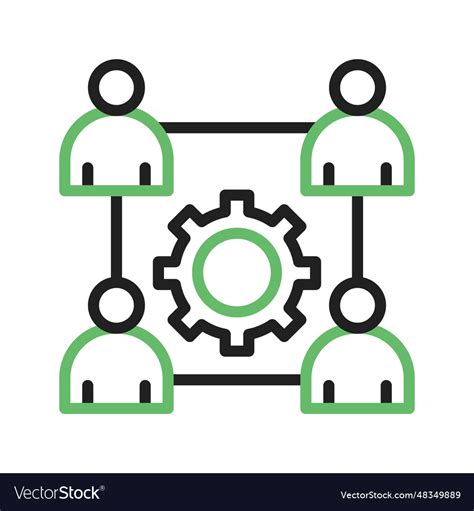Outsource Management Icon Image Royalty Free Vector Image