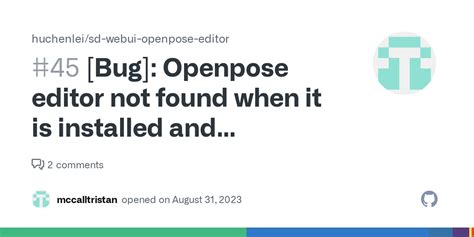 Bug Openpose Editor Not Found When It Is Installed And Localhost