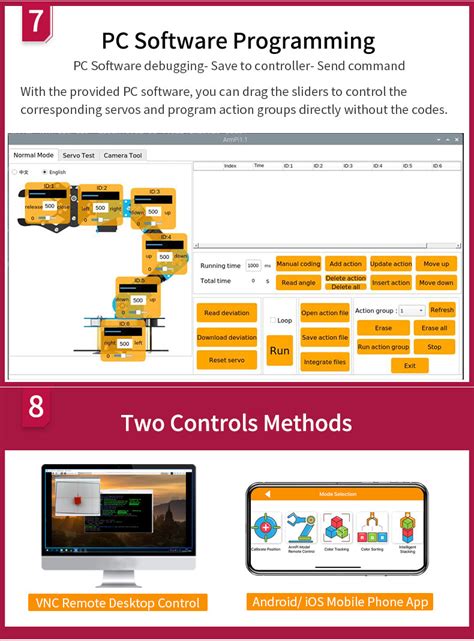 Armpi Raspberry Pi 4b Ai Vision Robotic Arm