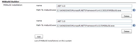 Jenkins Msbuild Plugin