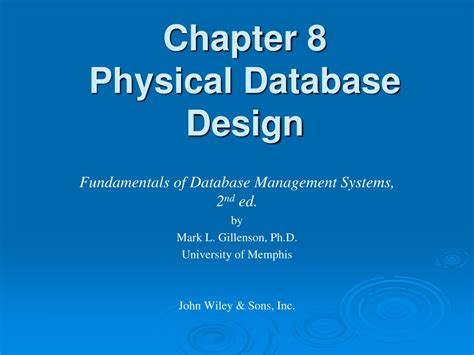 Ppt Maximizing Database Performance Through Physical Design