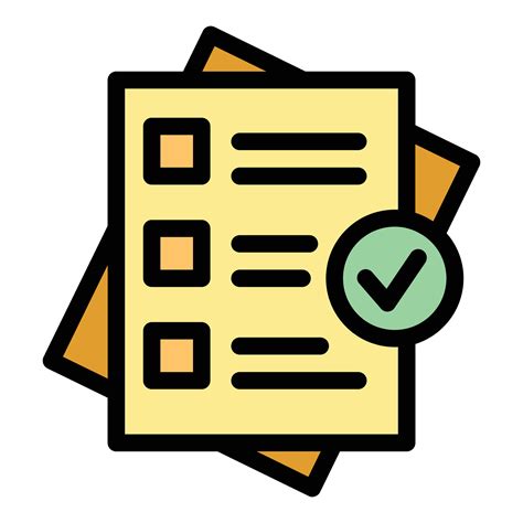 Document Check Icon Vector Flat 28227677 Vector Art At Vecteezy