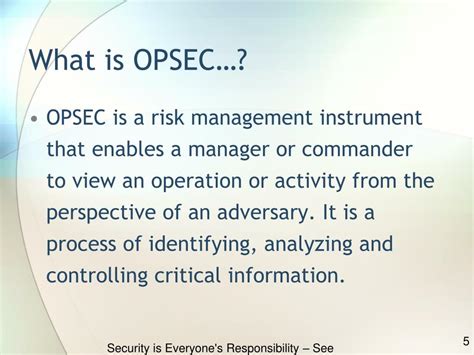 Ppt Introduction To Operations Security Opsec Powerpoint