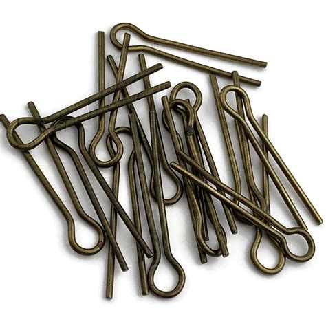 15x Original Small Cotter Split Pins Group For Collar Badges Or Rank