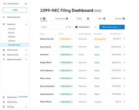 Create 1099 NEC Forms