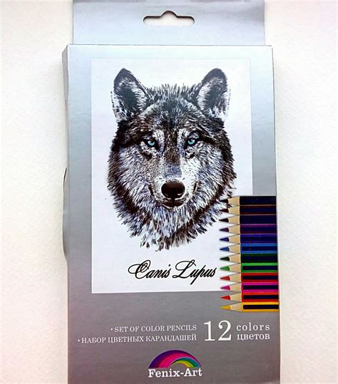Цветные карандаши ООО "Феникс" Трёхгранные Canis Lupus. Артикул 32870 ...