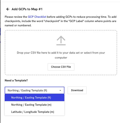 GCP CSV File Formatting DroneDeploy