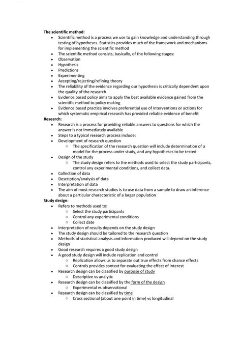 Stat115 Full Notes Stat115 Introduction To Biostatistics Otago Thinkswap