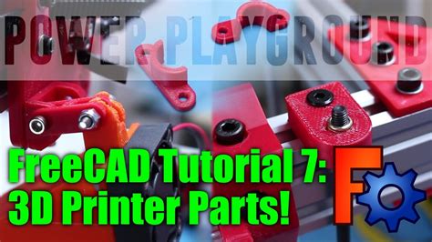 Freecad Modeling Tutorial 7 3d Printer Parts Youtube